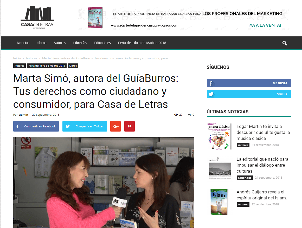 La autora del GuíaBurros: Tus derechos como ciudadano y consumidor ...